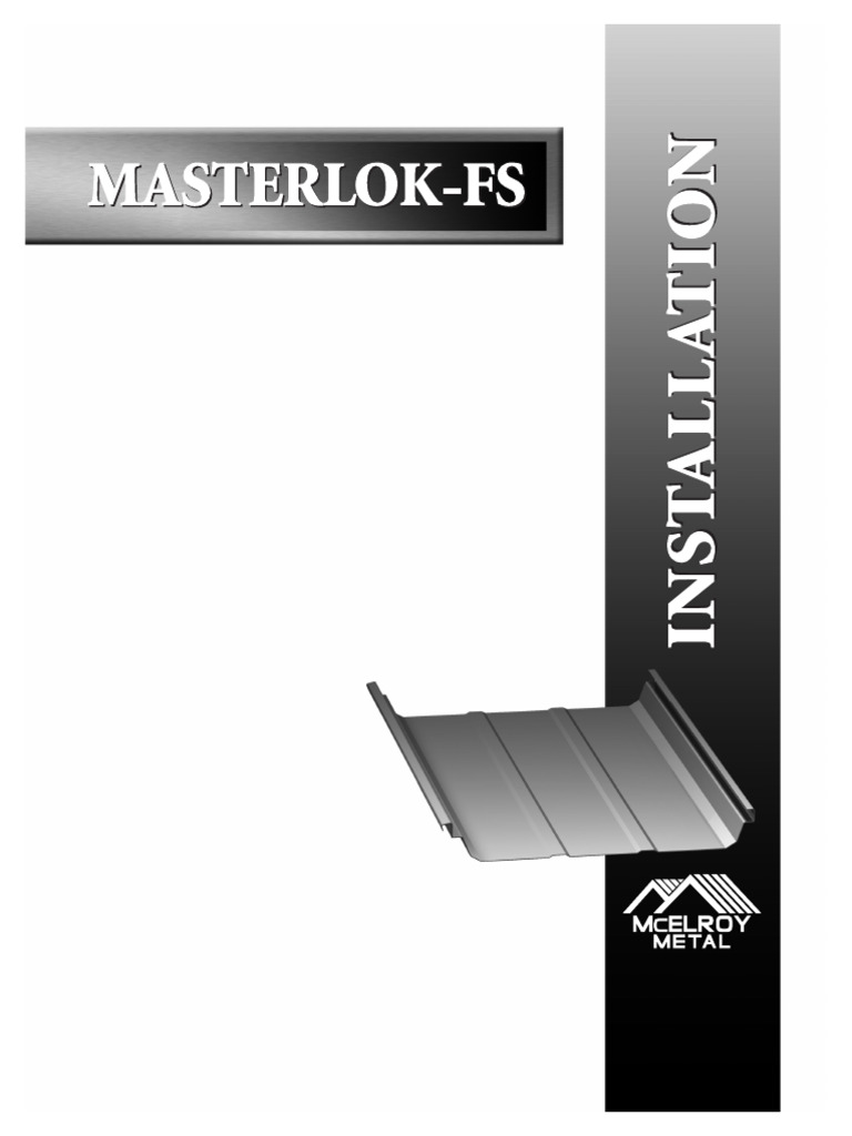 MasterLok-FS Install Manual 9-23-1 | PDF | Building Insulation ...