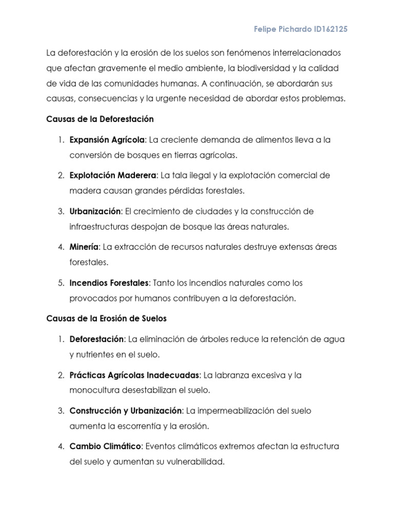 Pichardo Felipe Resumen | PDF | Deforestación | Los bosques