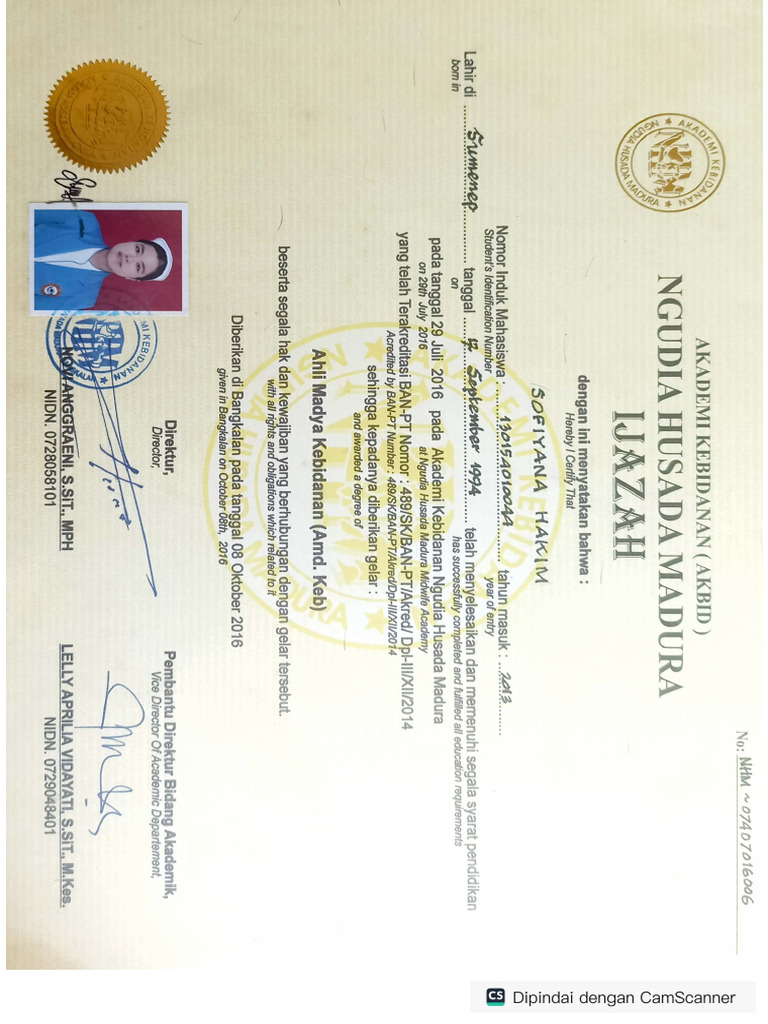 Ijazah D3 Sofi | PDF