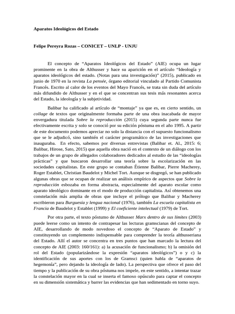 Entrada AIE | PDF | Ideologías | marxismo