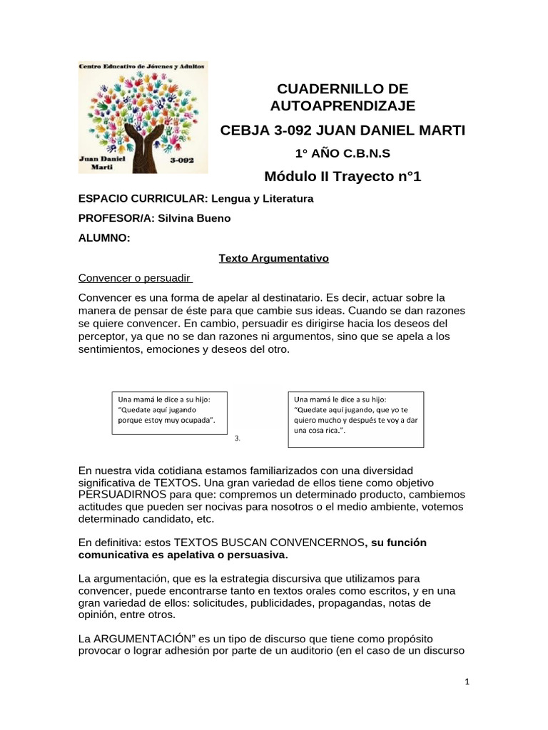 Cuadernillo de Autoaprendizaje Cebja 3-092 Juan Daniel Marti Módulo II Trayecto N°1 | PDF ...
