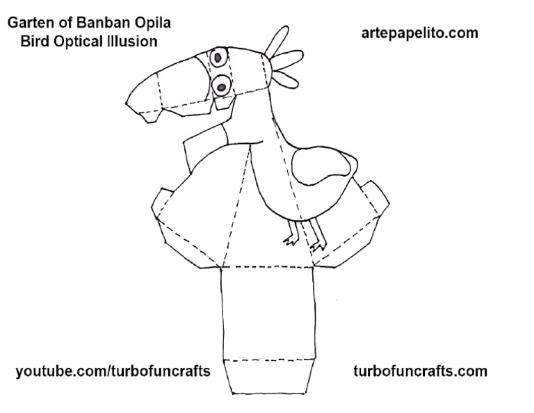 Free Template Garten of Banban Opila Bird Paper Craft | PDF