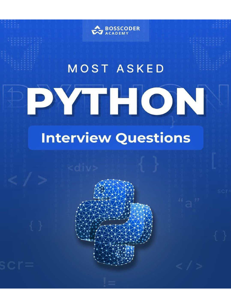 Most Commonly Asked Python Interview Questions | PDF