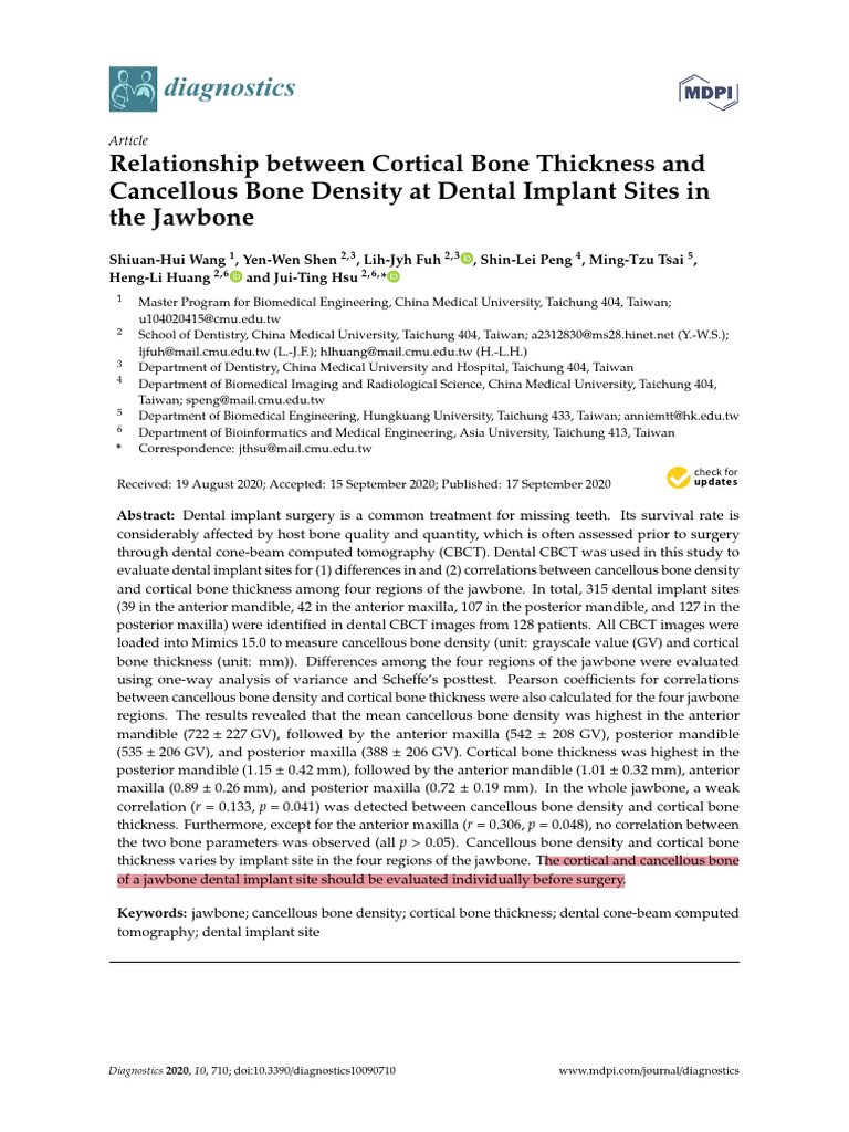 B - 2020 - Relationship Between Cortical Bone Thickness and Cancellous ...