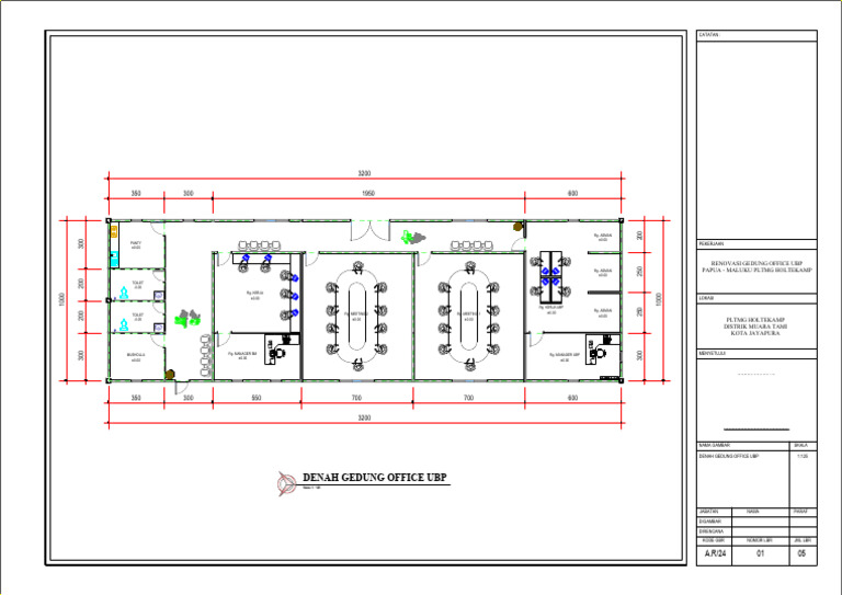 Denah Gedung Office Ubp: Rg. Asman 0.00 Panty 0.00 | PDF