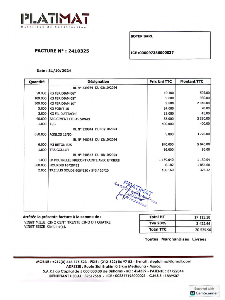 Facture Sotep | PDF