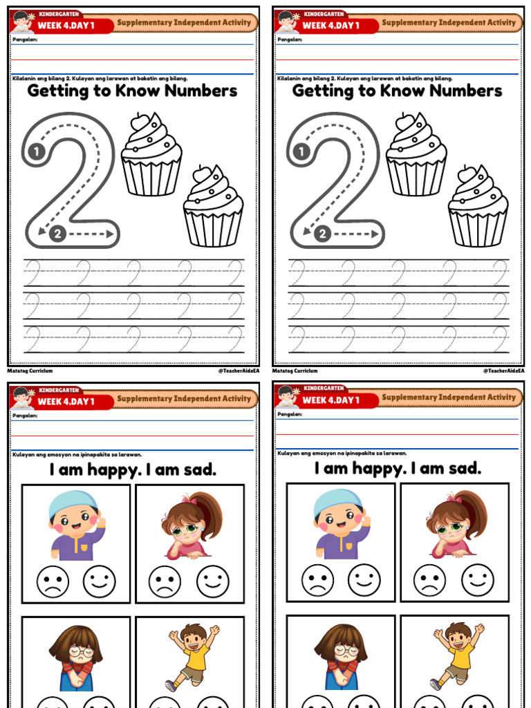 Kindergarten Supplementary Activities | PDF