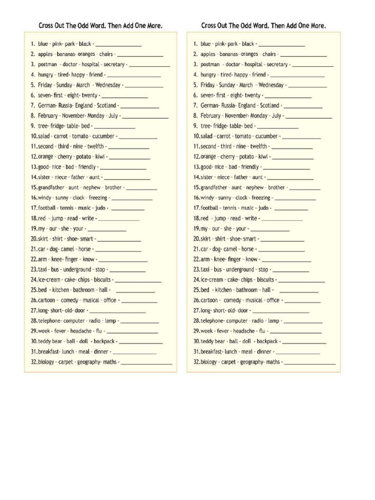 Odd word | PDF