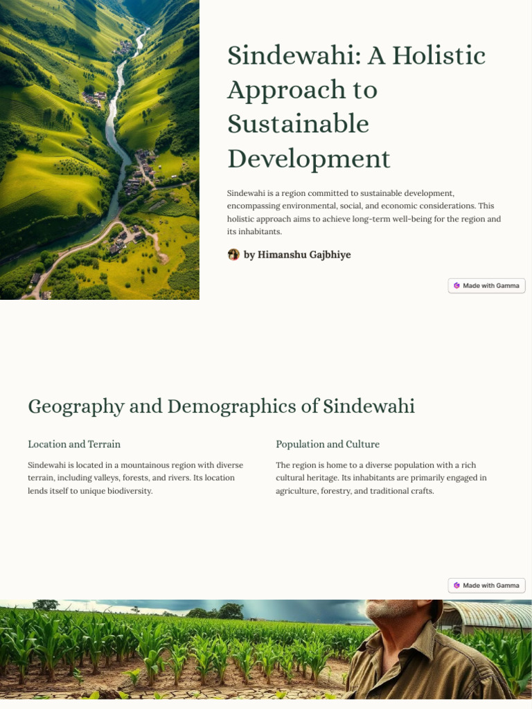 Sindewahi A Holistic Approach To Sustainable Development | PDF ...