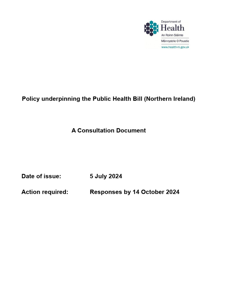 Doh Public Health Bill Cons Document July 2024 | PDF | Infection ...