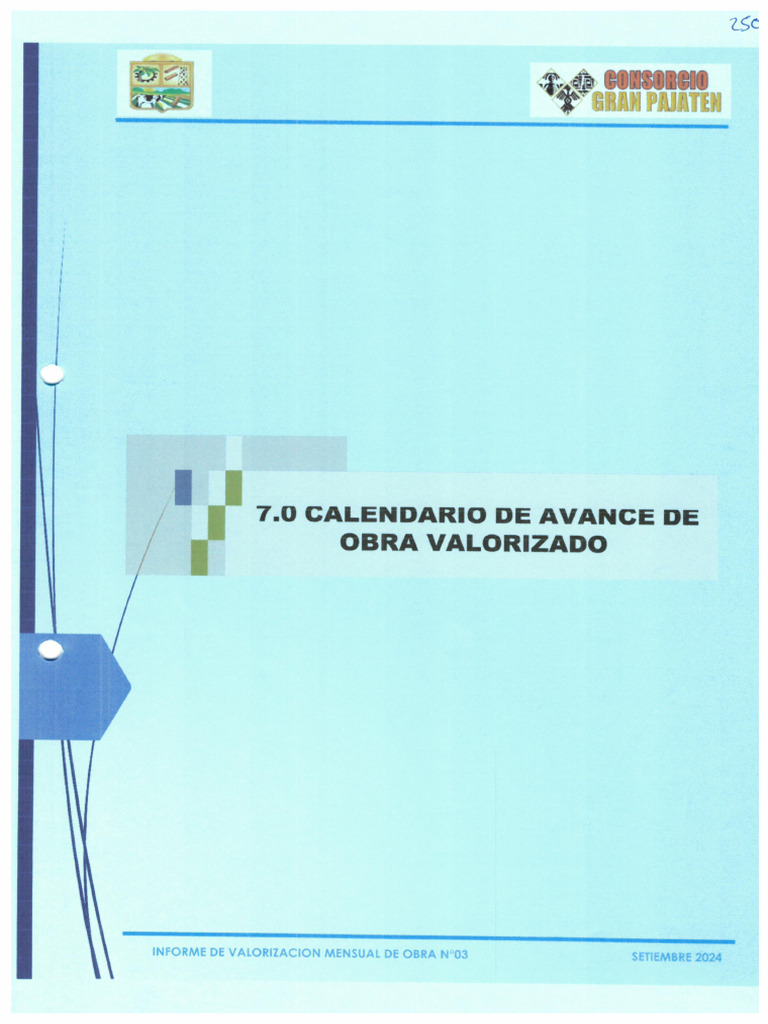 Calendario de Avance de Obra Valorizado | PDF
