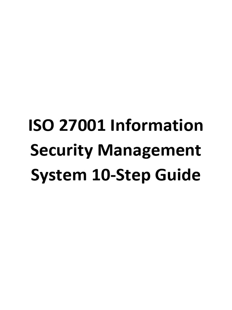 ISO 27001 - 10-Step Guide | PDF | Risk | Information Security