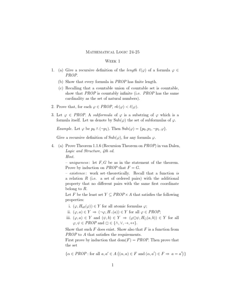 Homework 1 | PDF | Syntax (Logic) | Metalogic