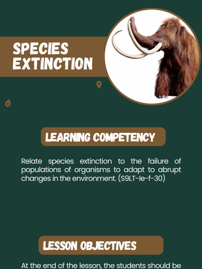 Lesson 7 Species Extinction | PDF | Extinction | Conservation Biology