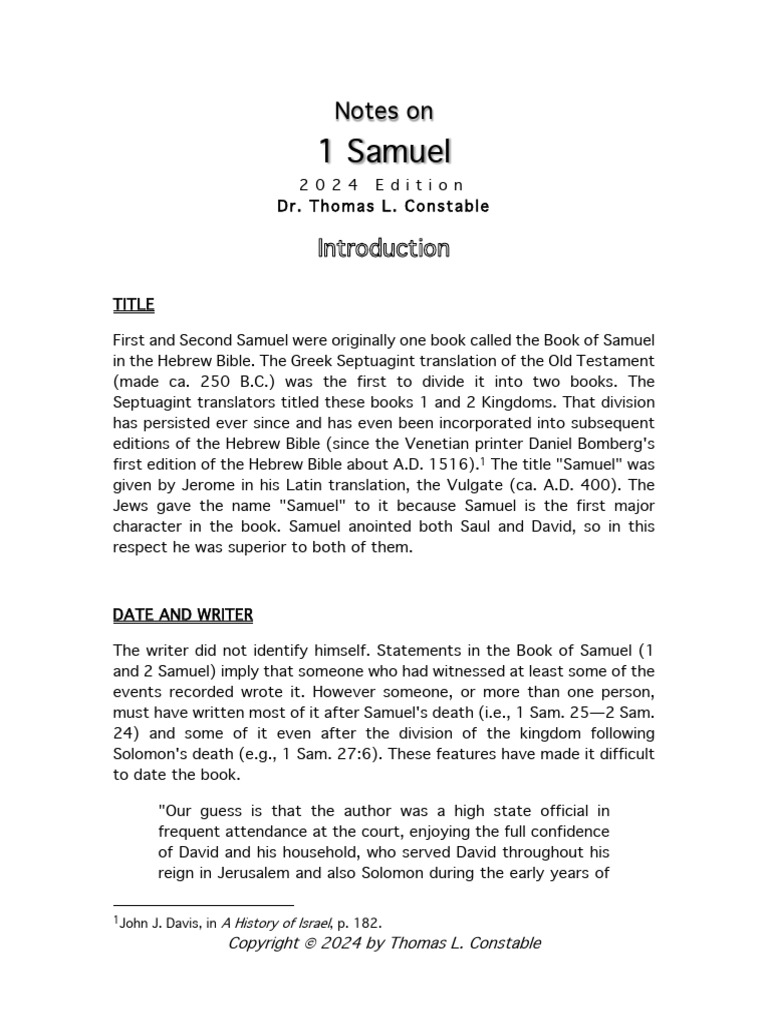 1 Samuel | PDF | Samuel | Saul