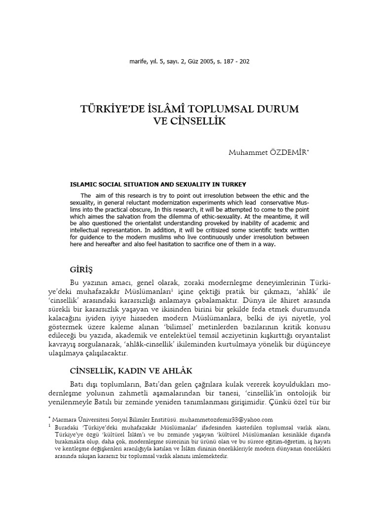 T - RK - Ye - de - SL - M - Toplumsal Durum Ve C - Nsell - K (#436998) - 827170 | PDF