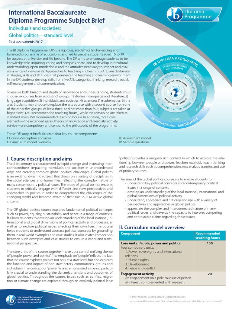 IB Diploma Global Politics Course Overview | PDF | Cognition | Liberal ...