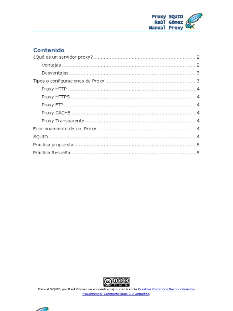 Manual Squid | PDF | Servidor proxy | Protocolo de Transferencia de Hipertexto