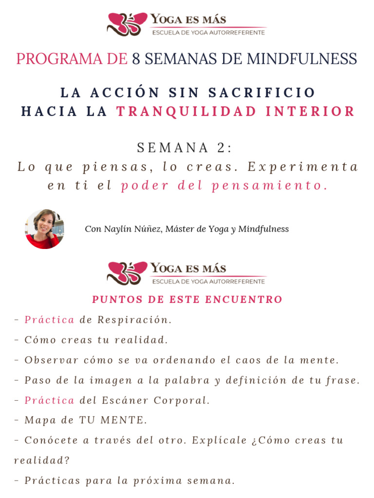 Diapositivas - Semana 2 Programa de 8 Semanas de Mindfulness | PDF | Relaciones personales ...