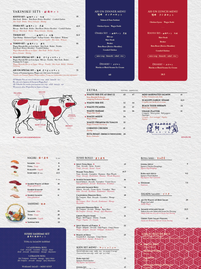 2024mrt AH UN Japanese BBQ Menu Webbinder | PDF | Sushi | Japanese Cuisine