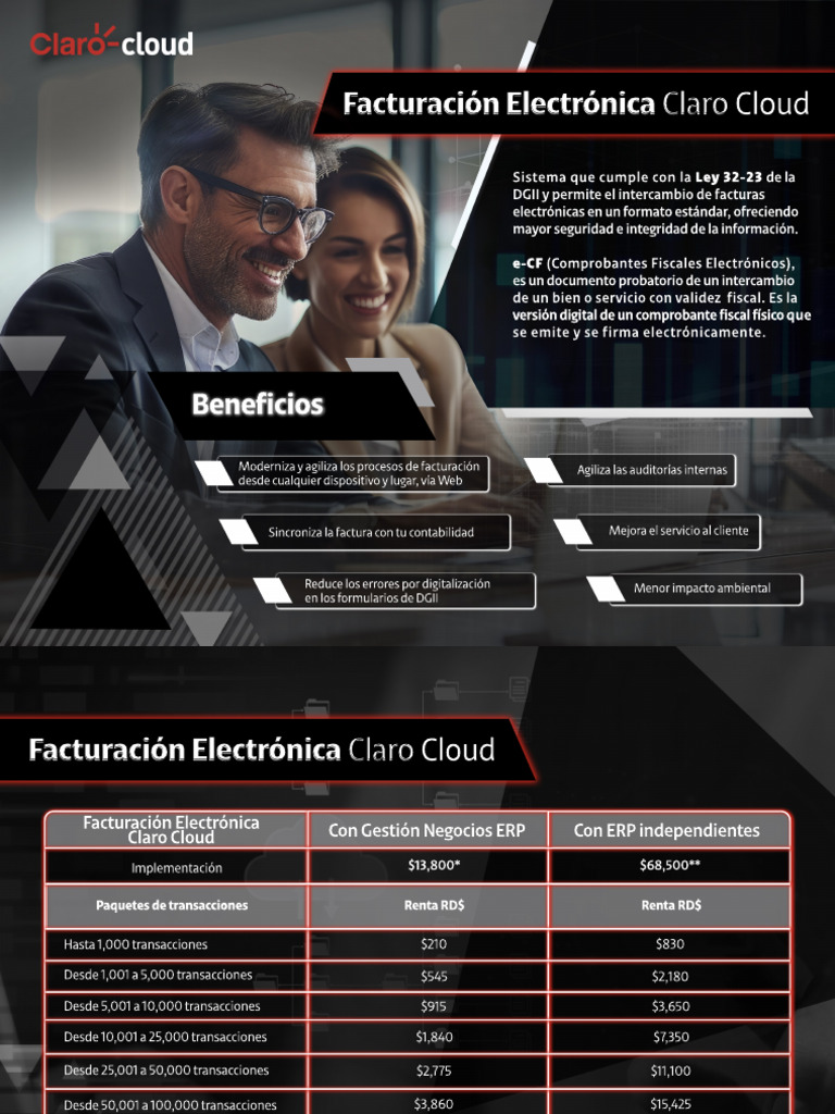 Brochures Facturacion Electronica Claro Cloud | PDF | Planificación de recursos empresariales ...