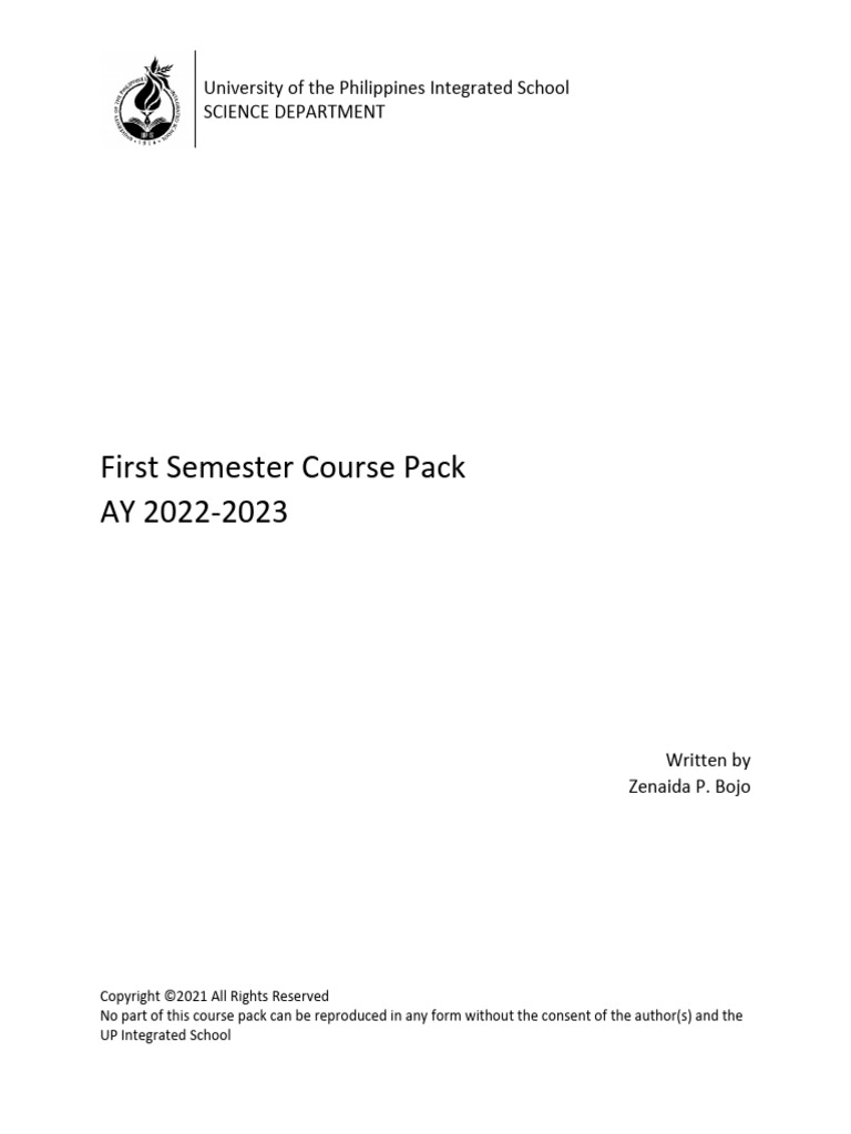 Science 8 (Biology) Course Pack AY22-23 | PDF | Cell Membrane ...