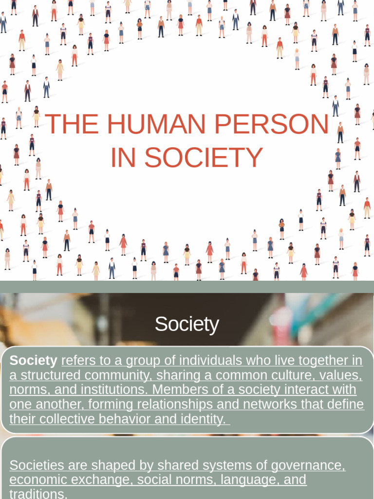 The Human Person in Society | PDF | Institution | Family