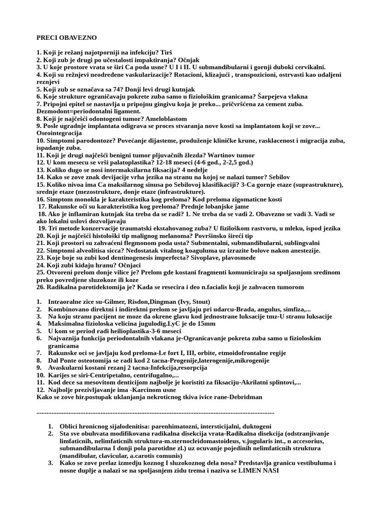 Testovi Maksila | PDF