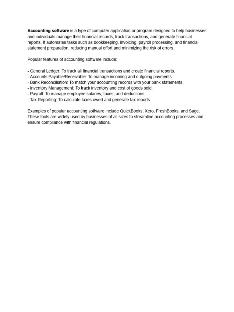 Accounting Software | PDF