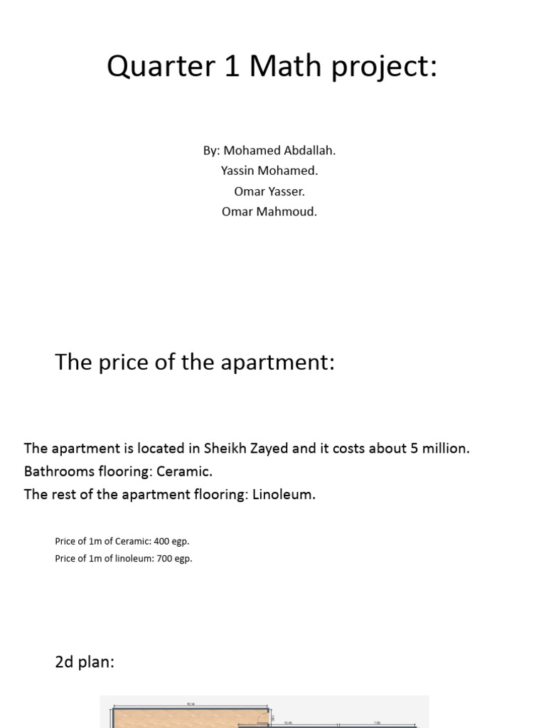 Quarter 1 Math Project | PDF | Home & Garden