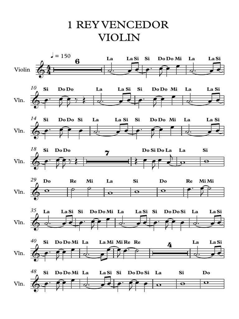 MEDLEY 1 REY VENCEDOR Violin | PDF