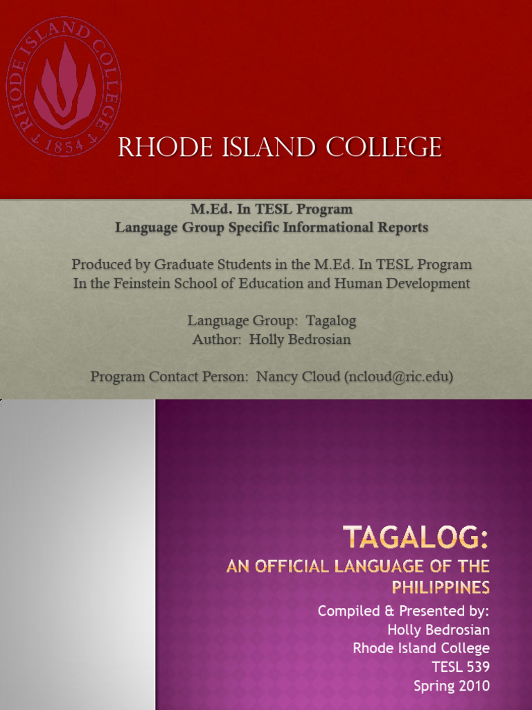 Tagalog | PDF | Tagalog Language | English Language