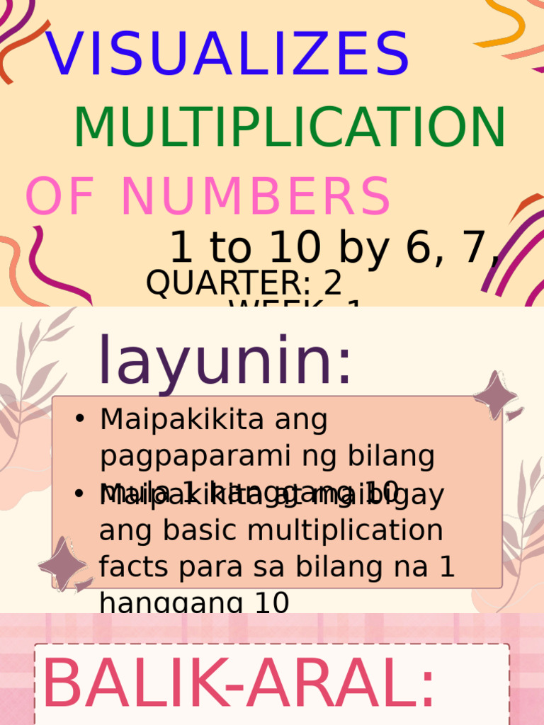 Q2 W1 MATH-Visualizes Multiplication of Numbers | PDF