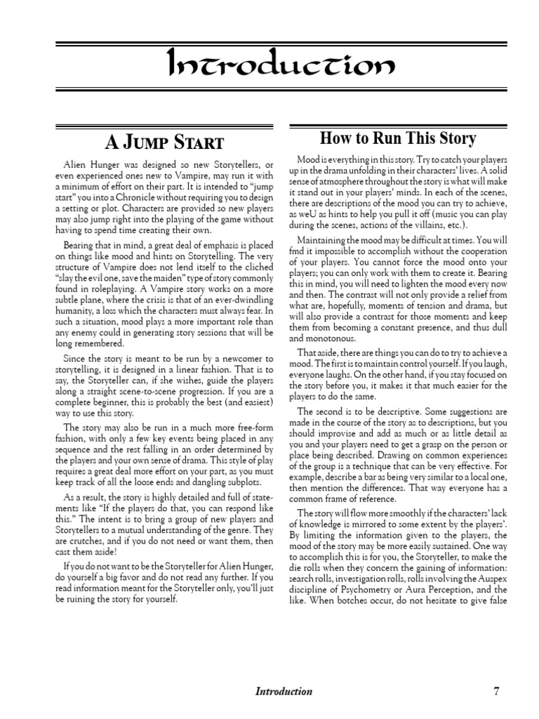 Alien Hunger: A Storyteller's Guide | PDF | Denver | Colorado