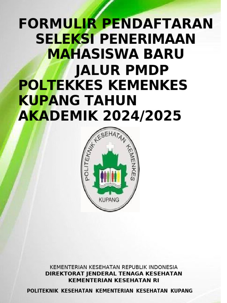 Formulir Pendaftaran Jalur PMDP 2024 | PDF | Kesehatan Holistik