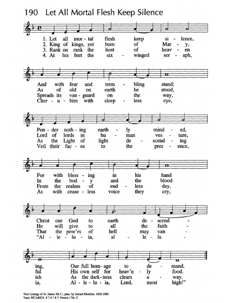 190 Let All Mortal Flesh Keep Silence | PDF