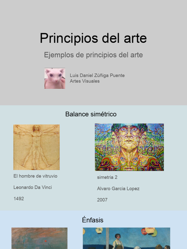 Principios del Arte: Ejemplos Clásicos | PDF | Arte