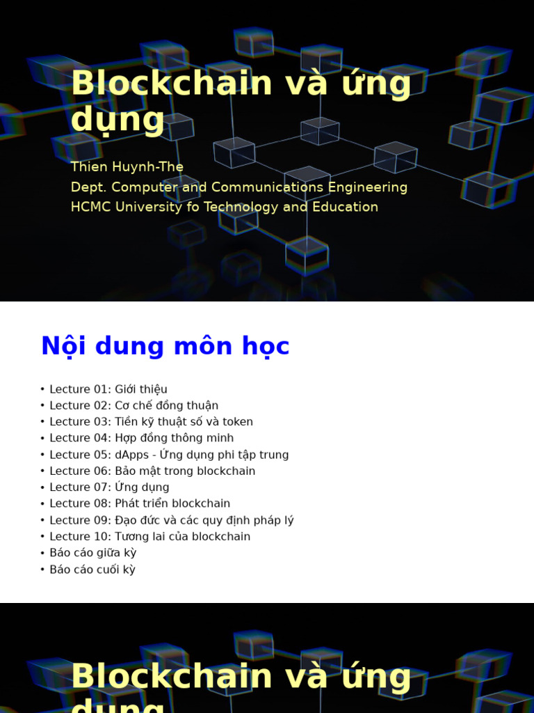 Lec 02 Blockchain Và NG D NG | PDF