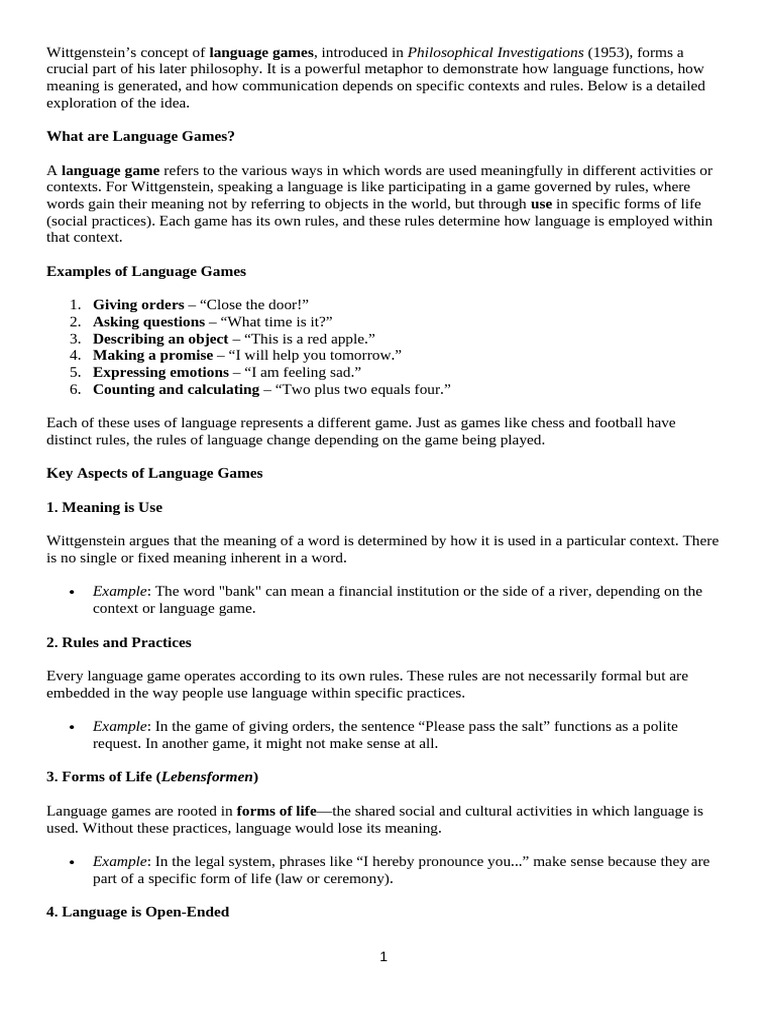 game language THEORY | PDF | Behaviorism | Semantics