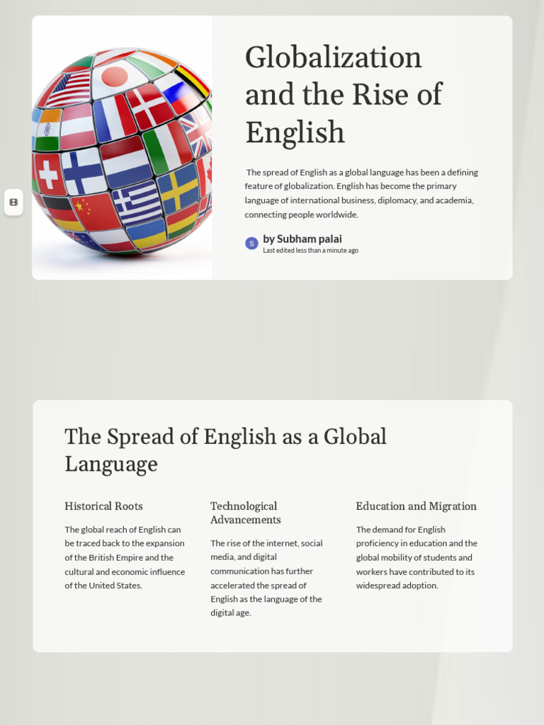 Globalization and The Rise of English | PDF | English Language ...