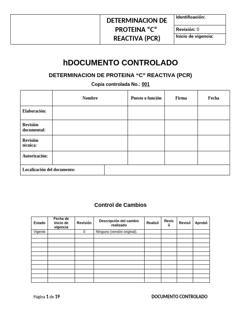 Procedimientos PCR | PDF | Laboratorios | Reacción en cadena de la ...