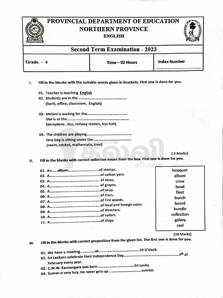 gr9 Ta English 2023 Term - 2 | PDF