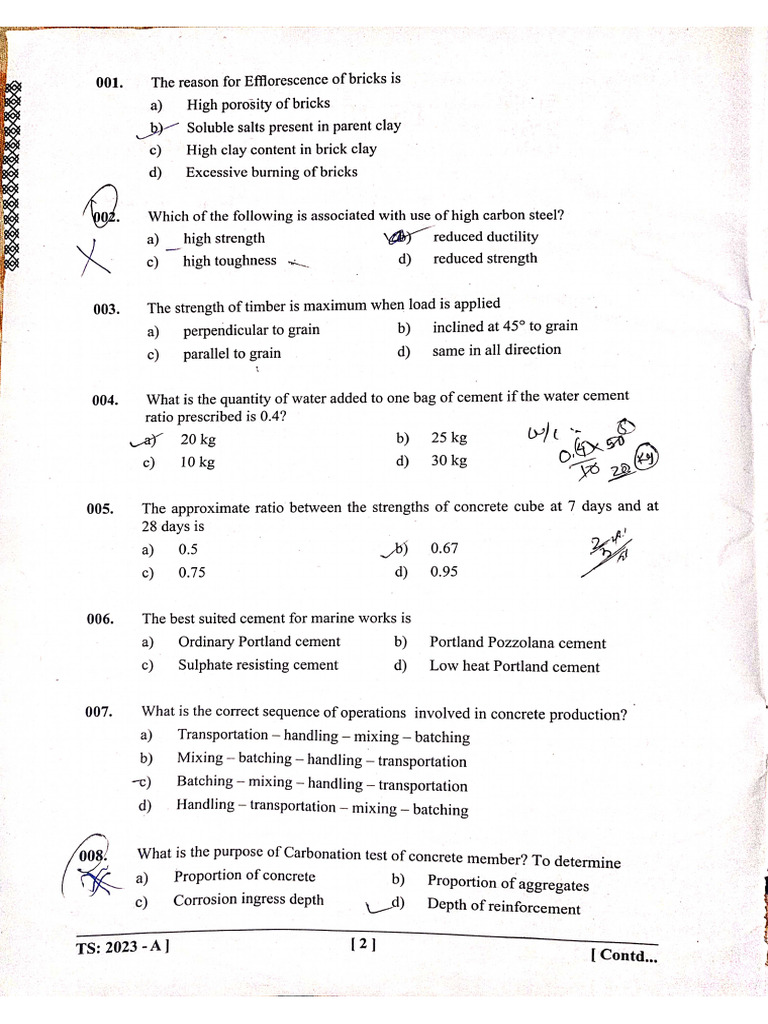 Amc TS Paper 2023 | PDF