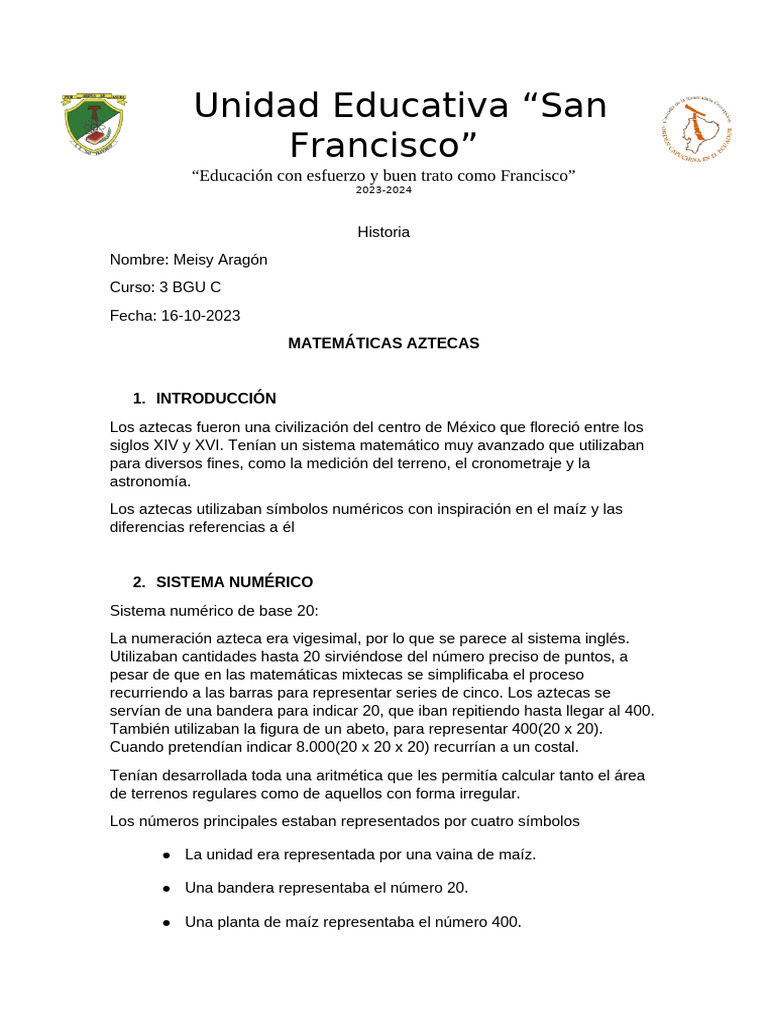 Matemáticas Aztecas | PDF | Rectángulo | Volumen