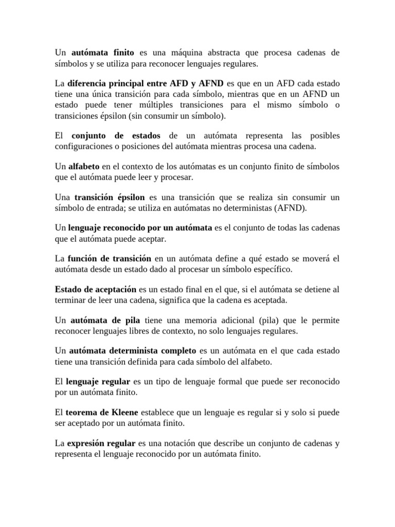 Autómatas Finitos: AFD vs AFND | PDF
