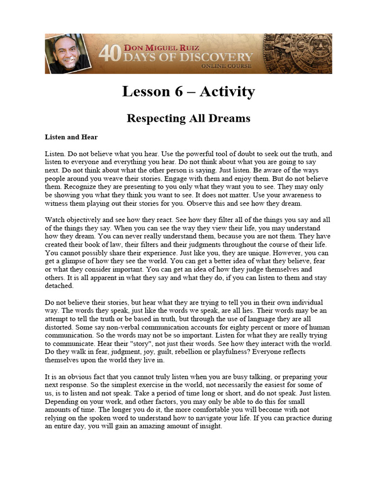 Lesson 06 - Activity | PDF | Conversation | Communication