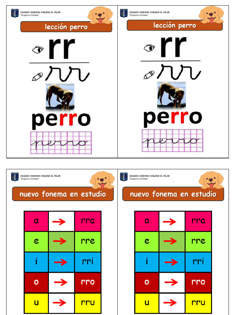Actividades de Lectoescritura: Lección Perro | PDF | Artes del Lenguaje ...