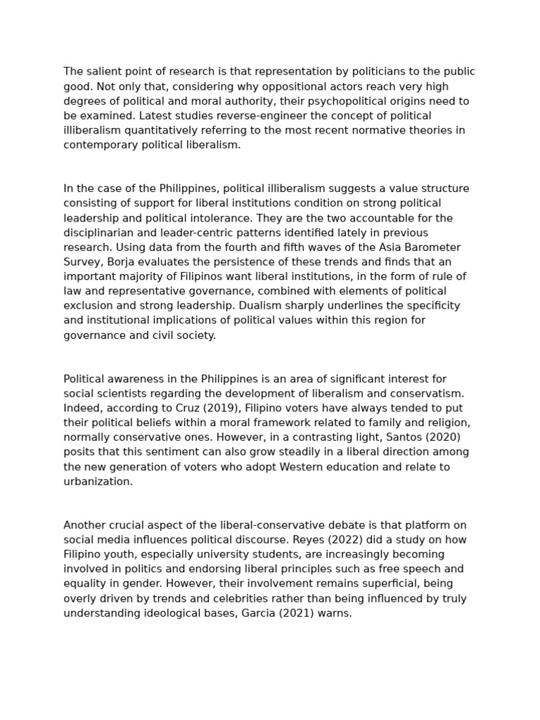 Research Local Studies | PDF | Conservatism | Philippines