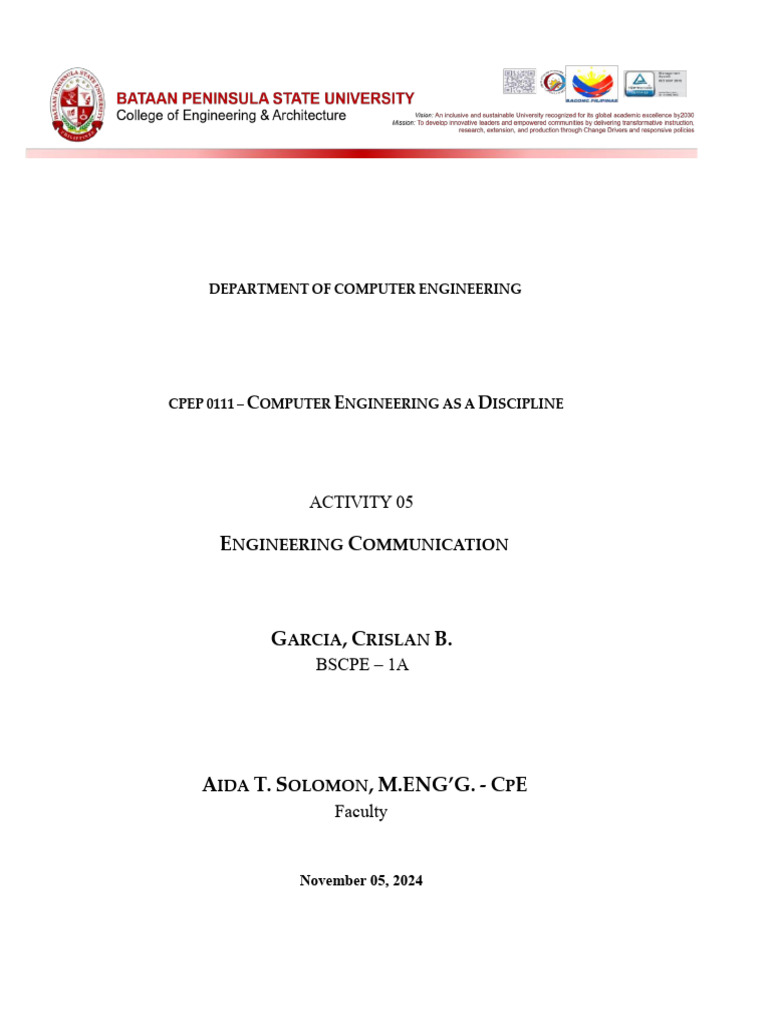 Activity05 Engineering Communication | PDF | Arduino | Sensor