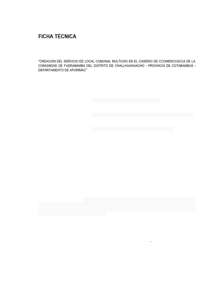 Servicio Comunal Multiuso en Ccomerccacca | PDF | Presupuesto